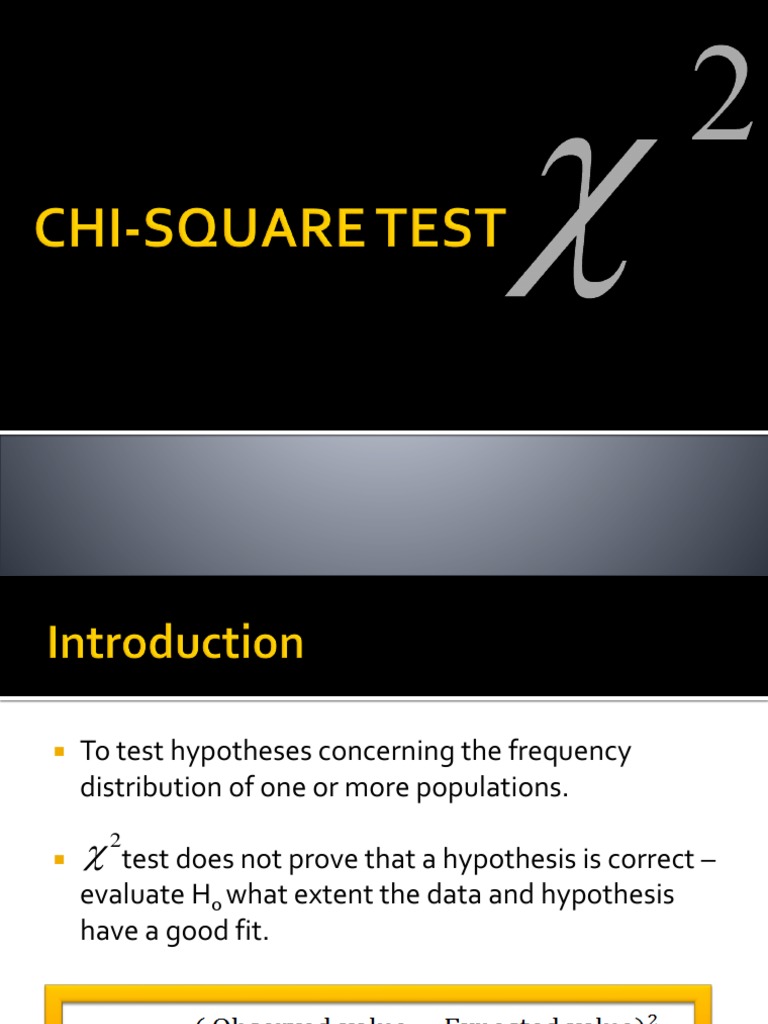 Chi Square Test | PDF | Chi Squared Distribution | Statistical ...