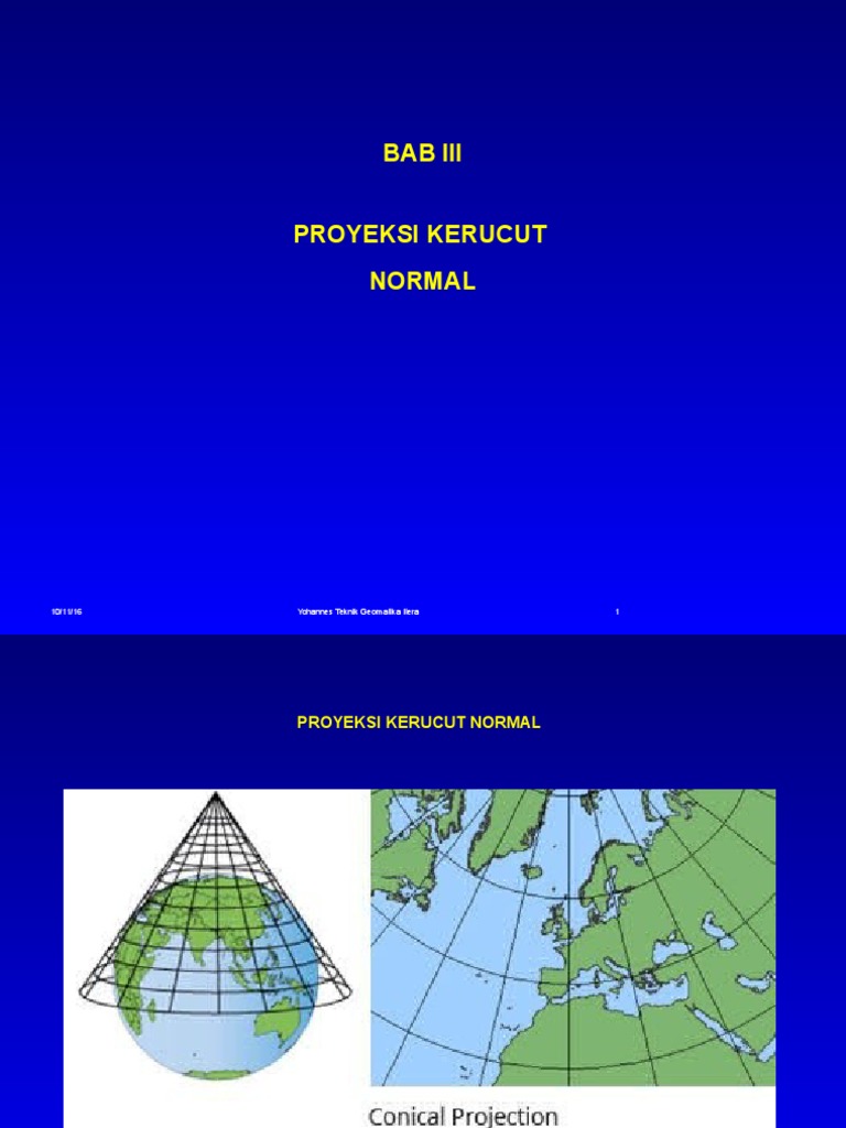 Bab 3 Proyeksi Peta | PDF