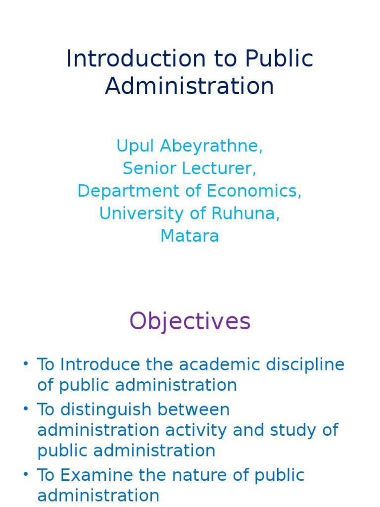 Introduction To Public Administration | PDF | Public Administration ...