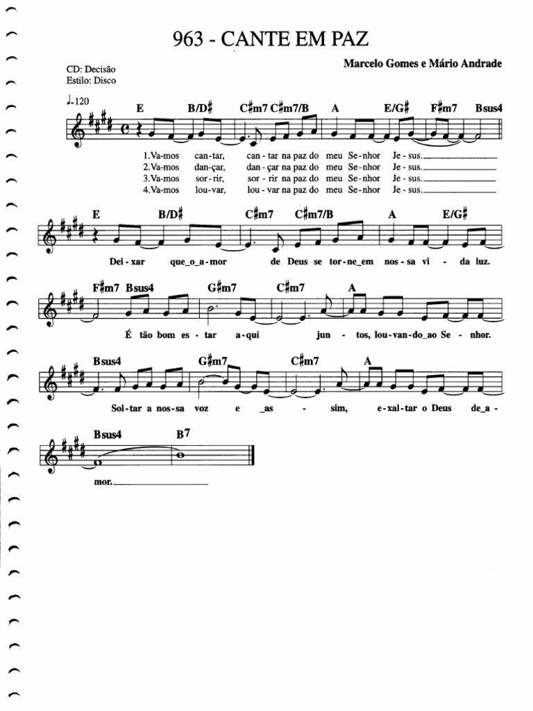 Vamos Cantar (Cante em Paz) - Part | PDF