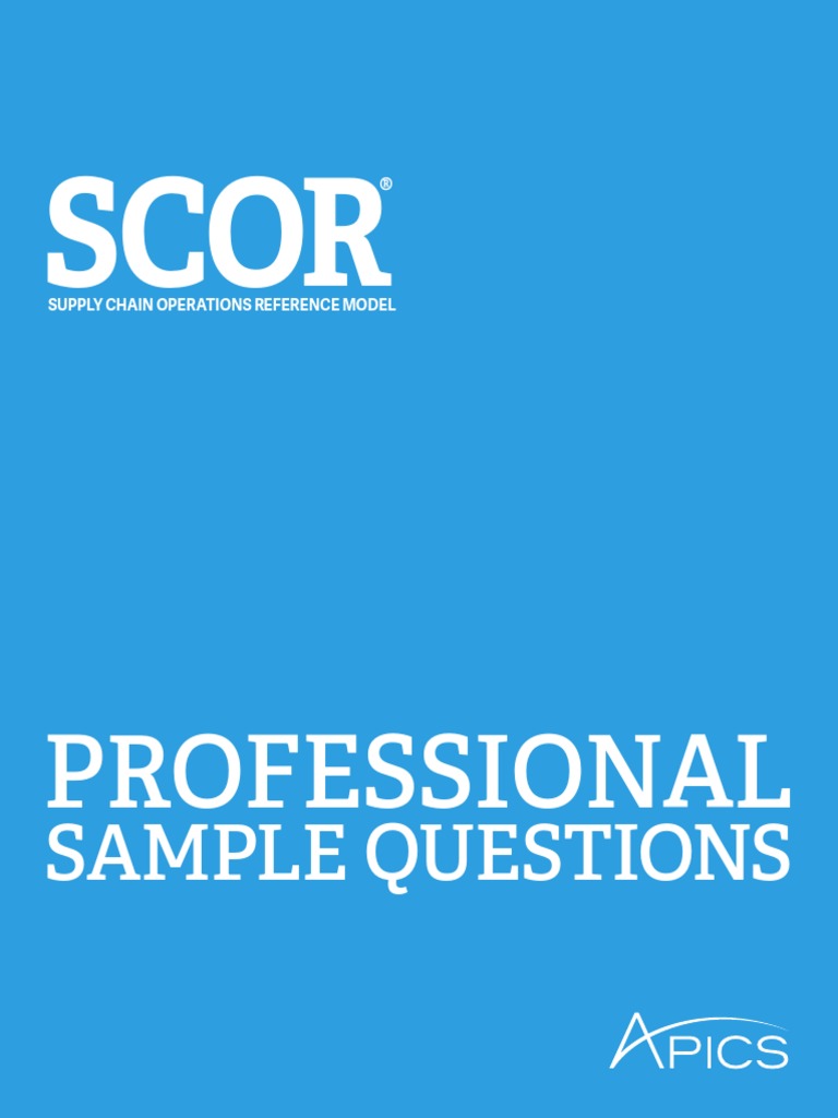 Scor P Sample Questions | PDF | Inventory | Business Economics