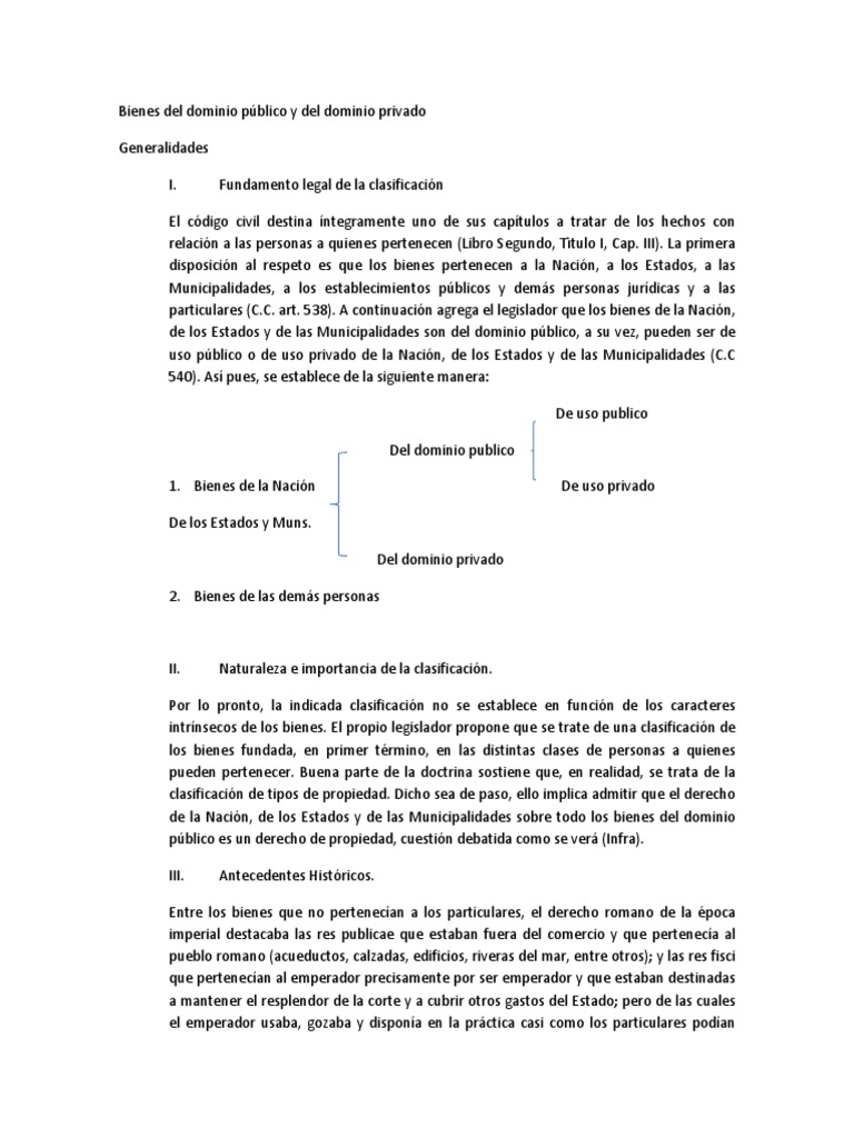 Bienes de Dominio Publico y Privado | PDF | Propiedad | Bienes (Ley)
