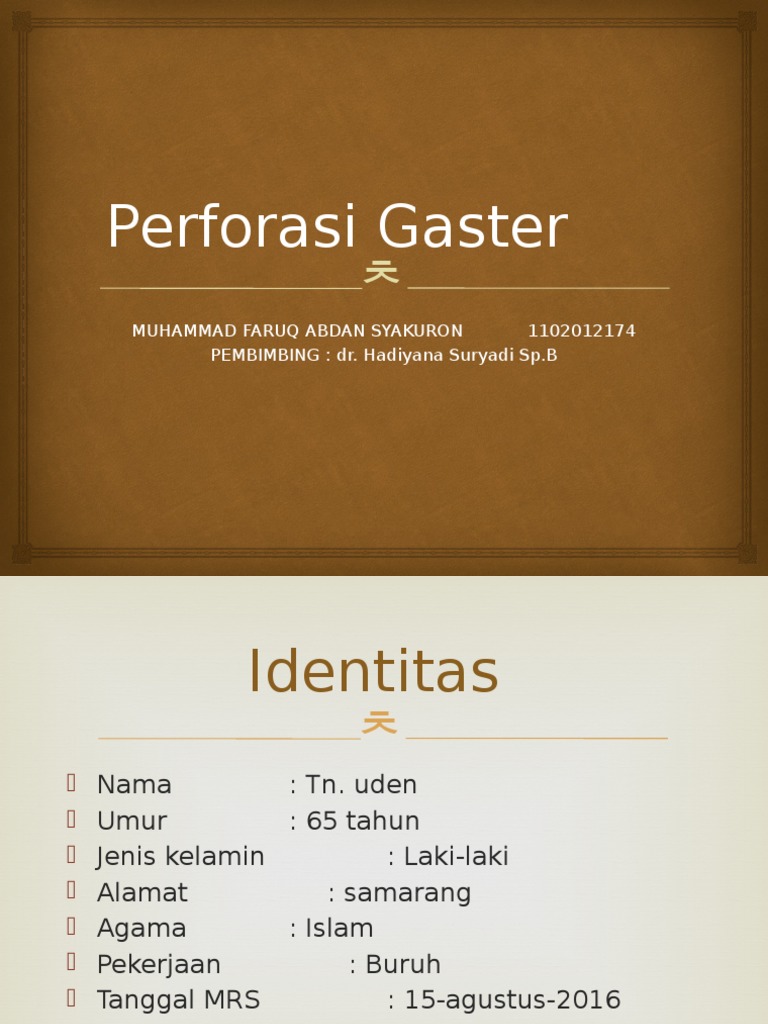Perforasi Gaster | PDF
