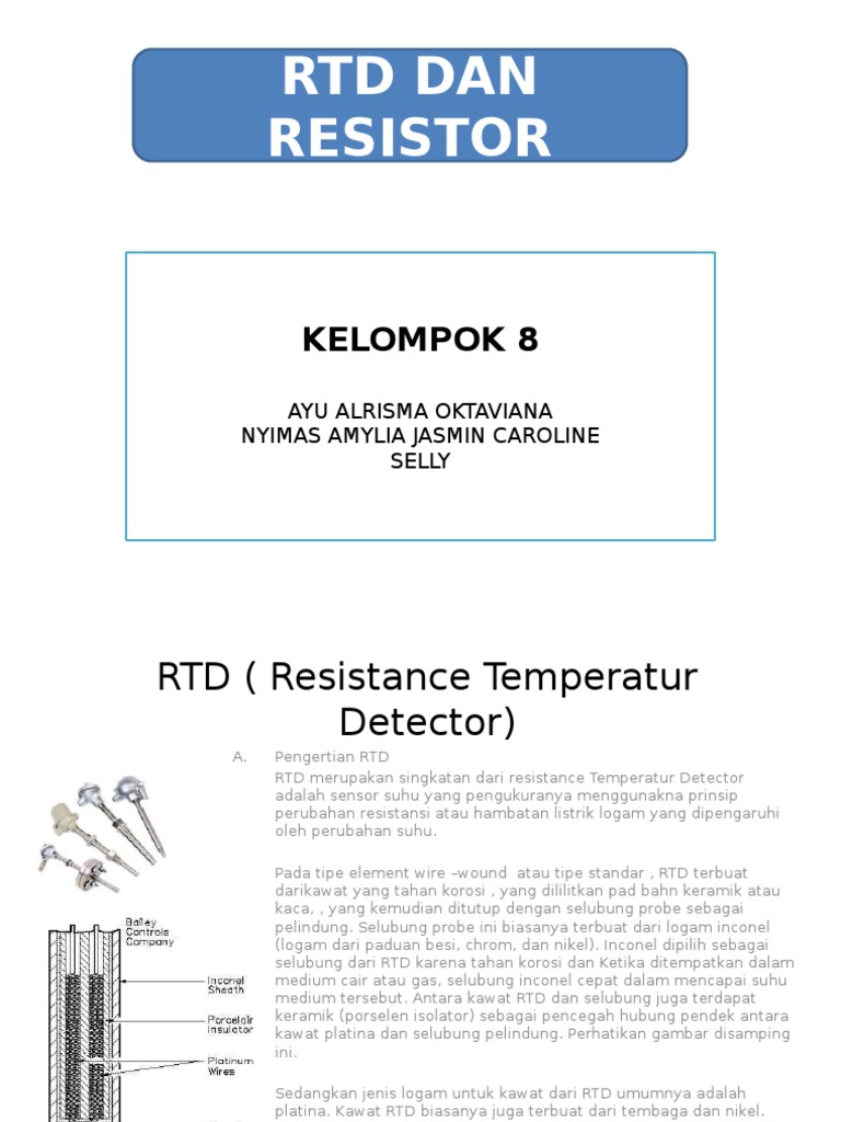 KELOMPOK 8 RTD (Resistance Temperatur Detector) | PDF