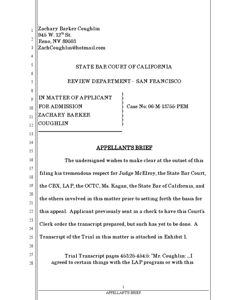 10 10 16 Coughlin Appellate Brief 06-M-13755 CBX With Exhibit 1 489 ...