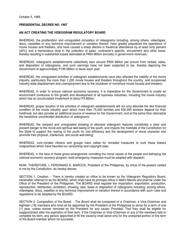 Regulating the Videogram Industry: The Creation of the Videogram ...