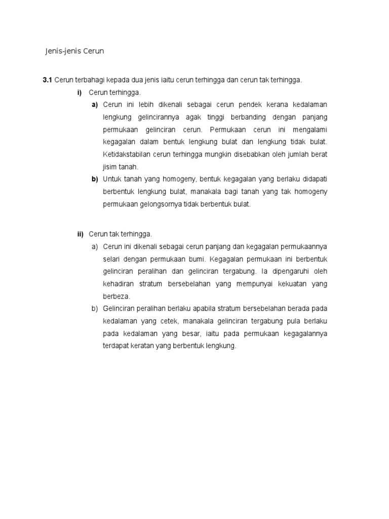 Jenis-Jenis Cerun dan Karakteristiknya | PDF | Sains & Matematika | Sejarah