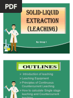Solid-Liquid Extraction (Leaching) | PDF | Solution | Chemical Equilibrium
