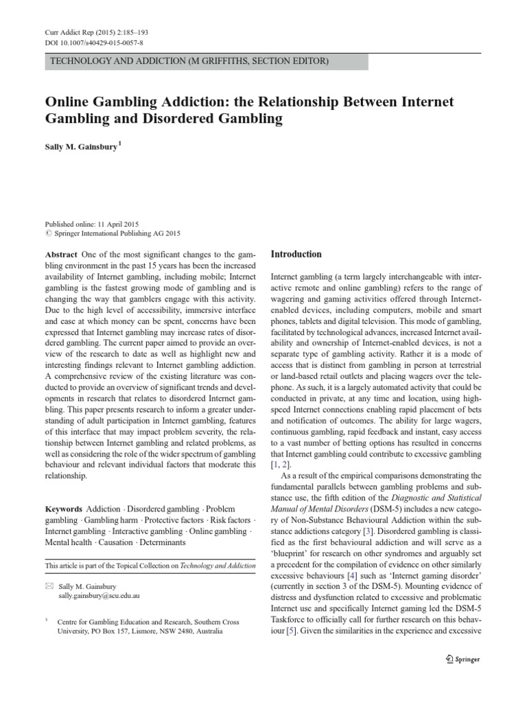 Ganbling en Internet | PDF | Problem Gambling | Gambling