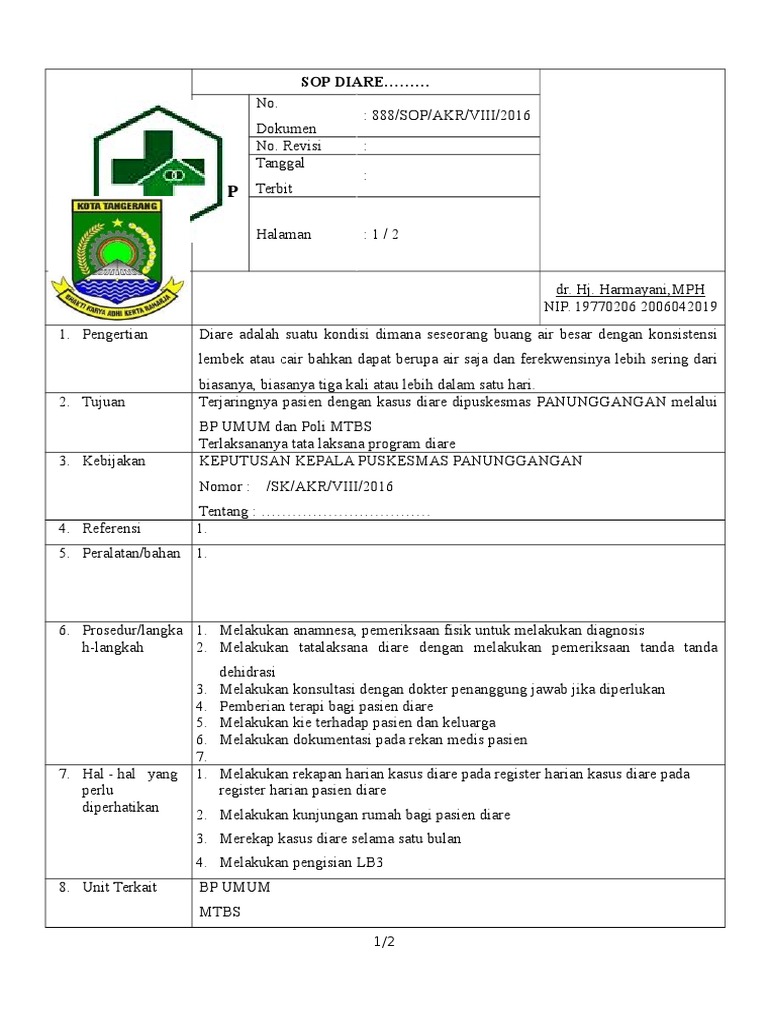 Format Sop Terbaru - SOP DIARE (DESKTOP-0K1C6I9's Conflicted Copy 2016 ...