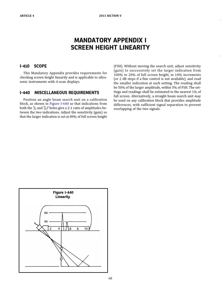 Screen Height Linearity - Asme V | PDF