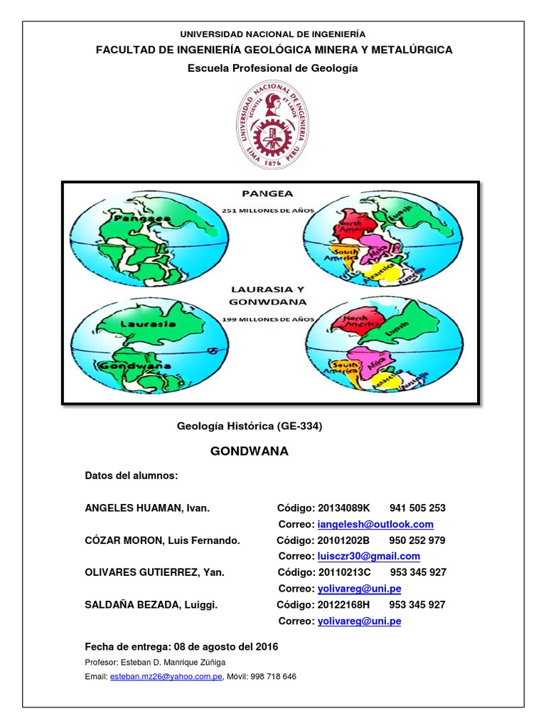 Supercontinente Gondwana | PDF | Placas tectónicas | Continente