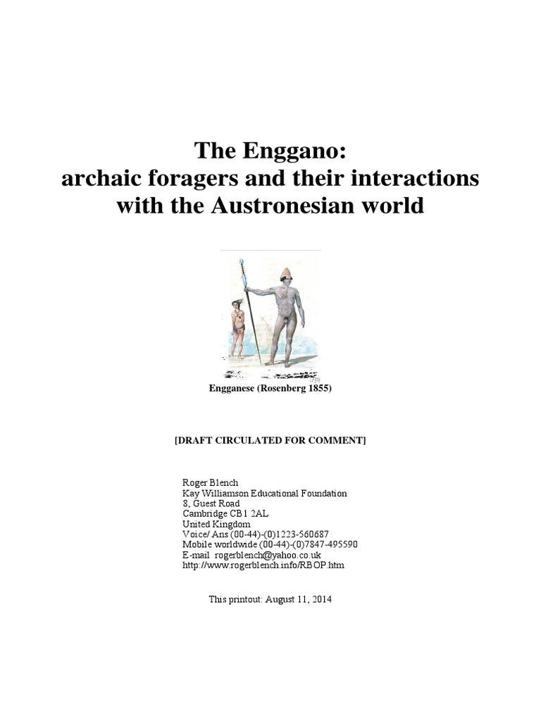 Enggano and Its History PDF | PDF | Phonology | Human Communication