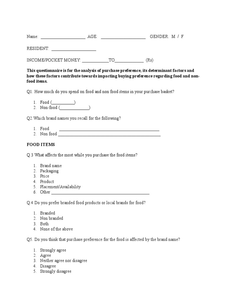 Questioner | Brand | Marketing