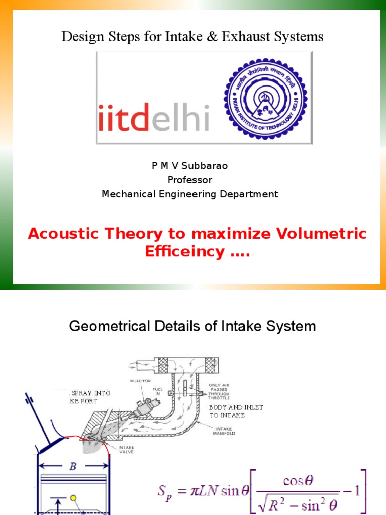 Design Steps For Intake & Exhaust Systems: Acoustic Theory To Maximize ...