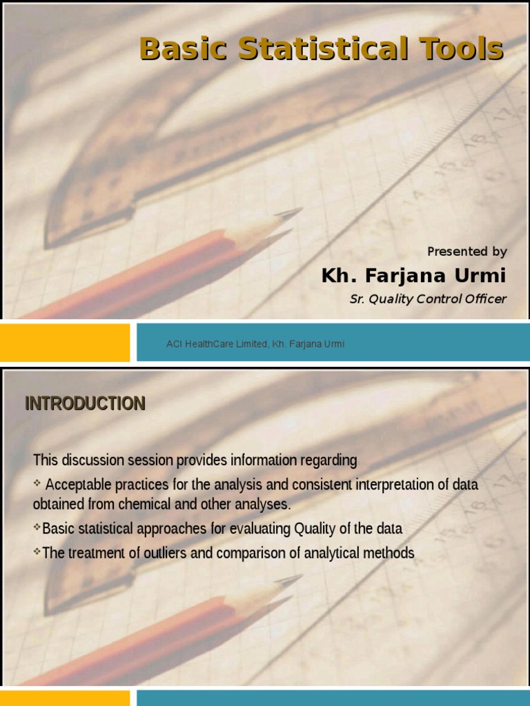 Basic Statistical Tools | PDF | Outlier | Coefficient Of Variation