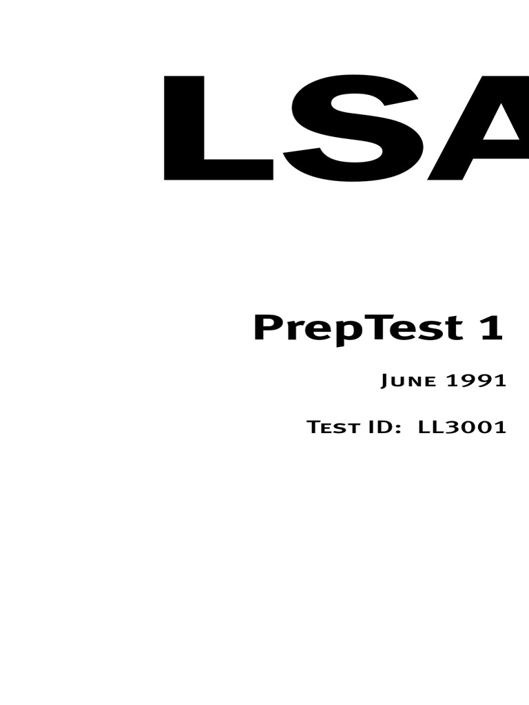 Preptest 1: June 1991 Test Id: Ll3001 | Download Free PDF | Petroleum ...