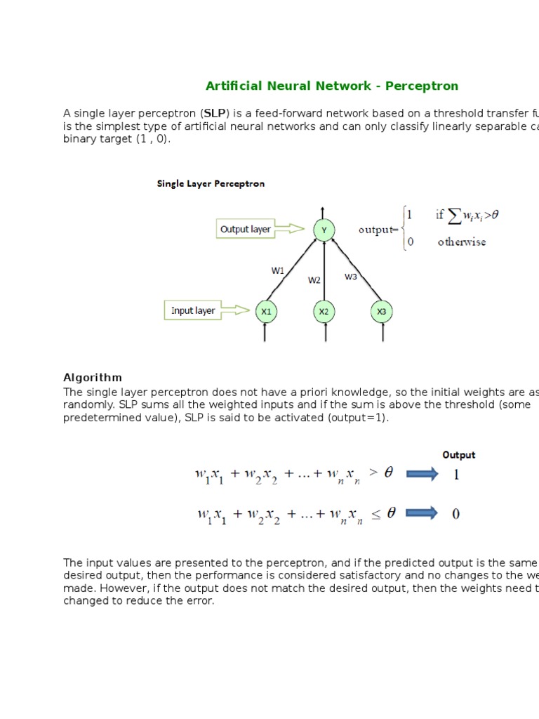 Understanding Perceptrons and Backpropagation | PDF | Knowledge ...