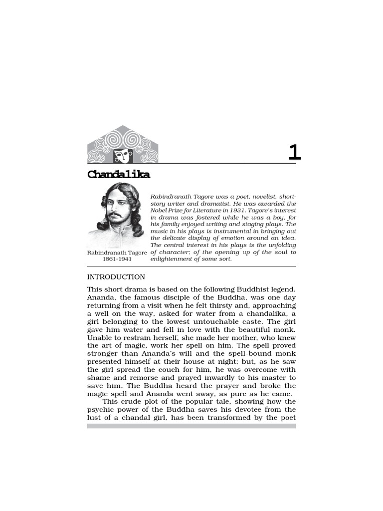 English Drama Chandalika | PDF | Rabindranath Tagore | Gautama Buddha