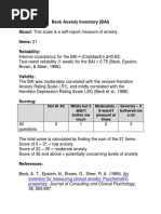 Hamilton Anxiety Rating Scale (HAM-A) | PDF | Anxiety | Pain