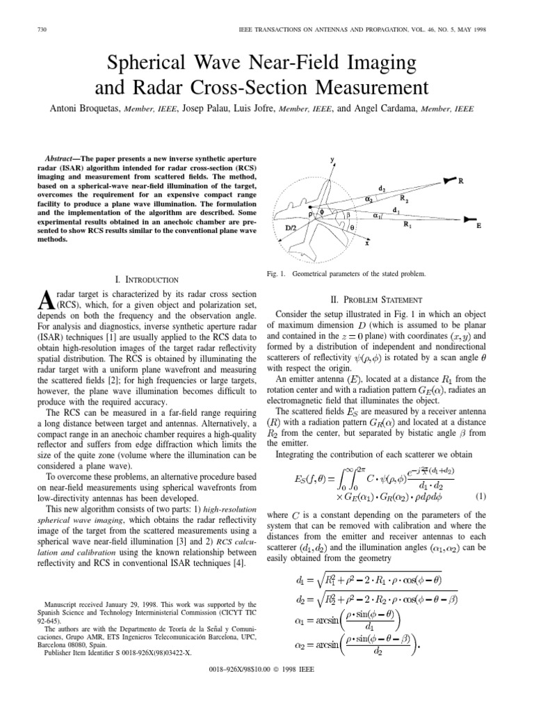 Spherical Wave Near-Field Imaging and Radar Cross-Section Measurement ...