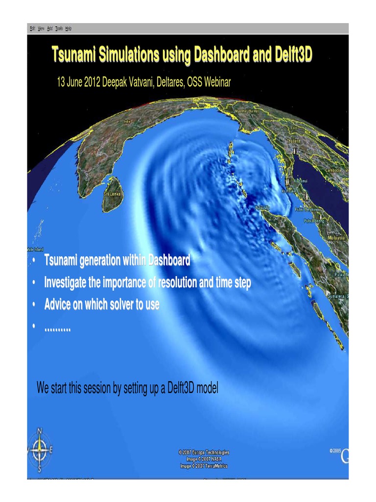 Tsunami Simulations Using Dashboard and Delft3D | PDF | Moment ...