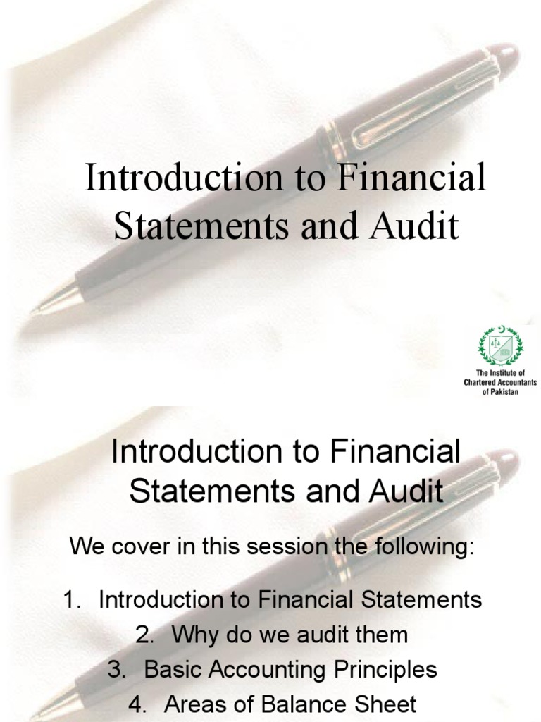 Introduction To Financial Statements and Audit | PDF | Going Concern | Financial Statement