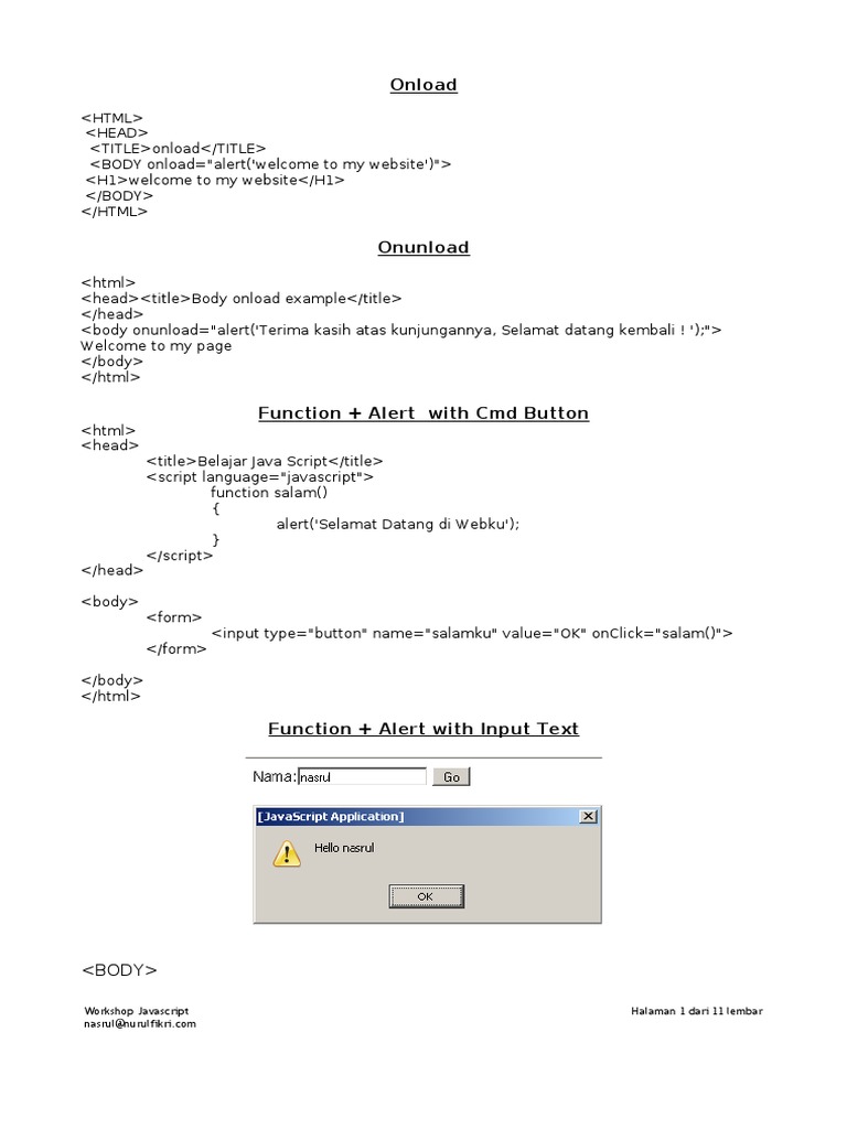 Modul Praktikum JS | PDF | Java Script | Human–Computer Interaction