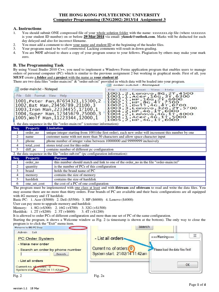 The Hong Kong Polytechnic University Computer Programming (ENG2002) 2013/14 Assignment 3 A ...