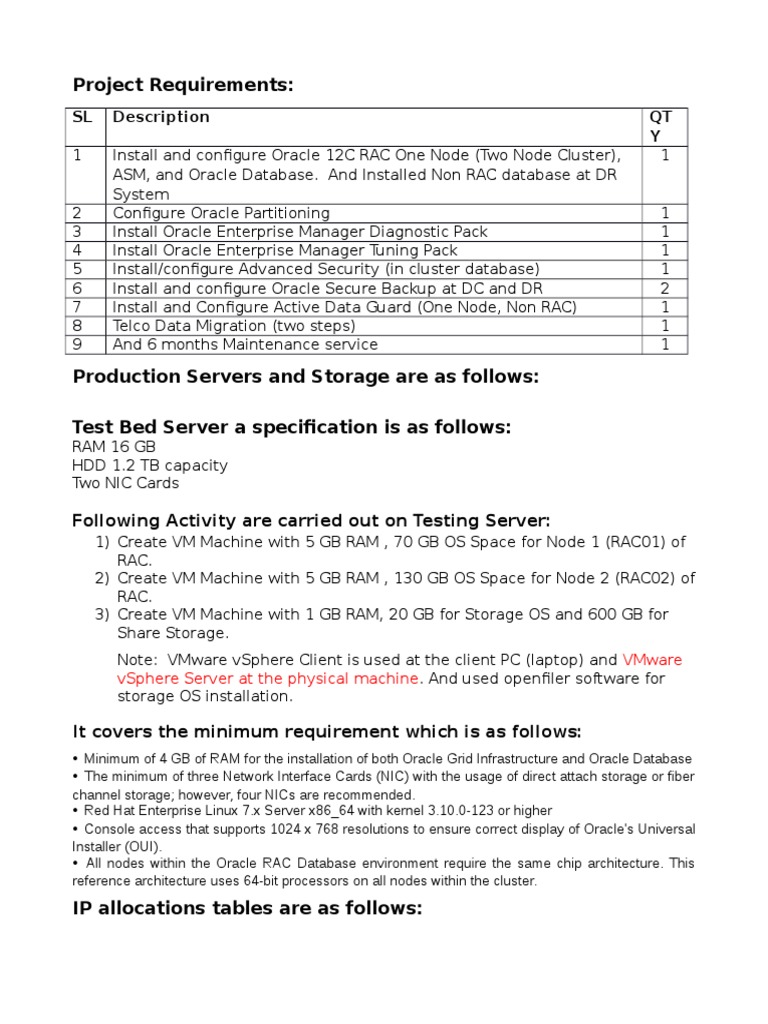 Installation - Guide RAC 12C On REH7 Draft v2 | PDF