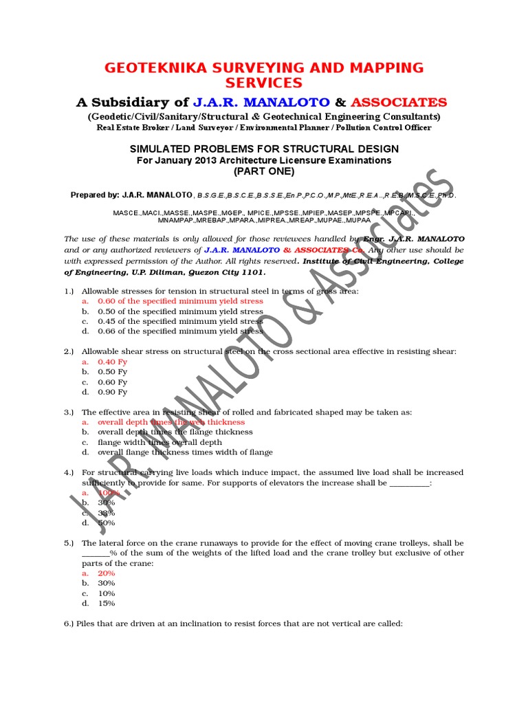 Structural Design-Part One-Board Problems | PDF | Plasticity (Physics ...