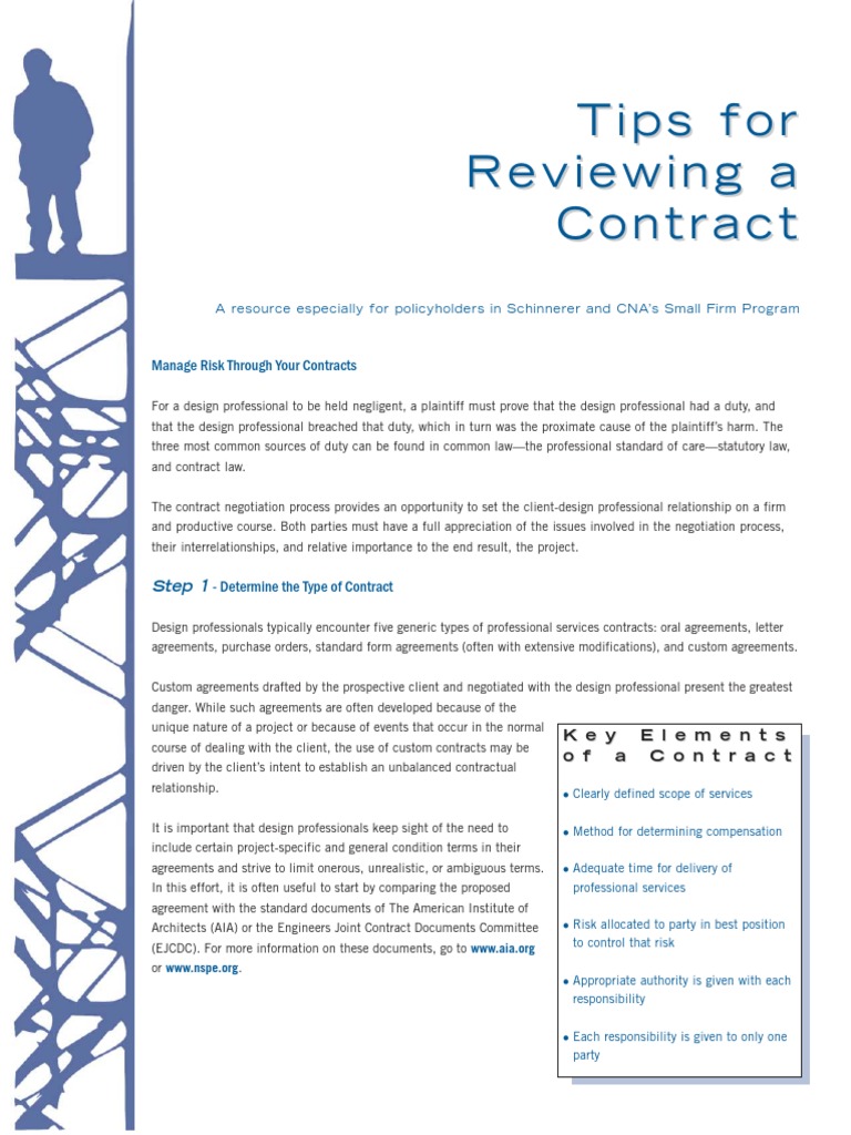 Tips For Reviewing Contract | Indemnity | Risk Management