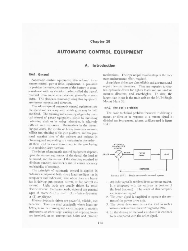Amplidyne Based Control Equipment | PDF