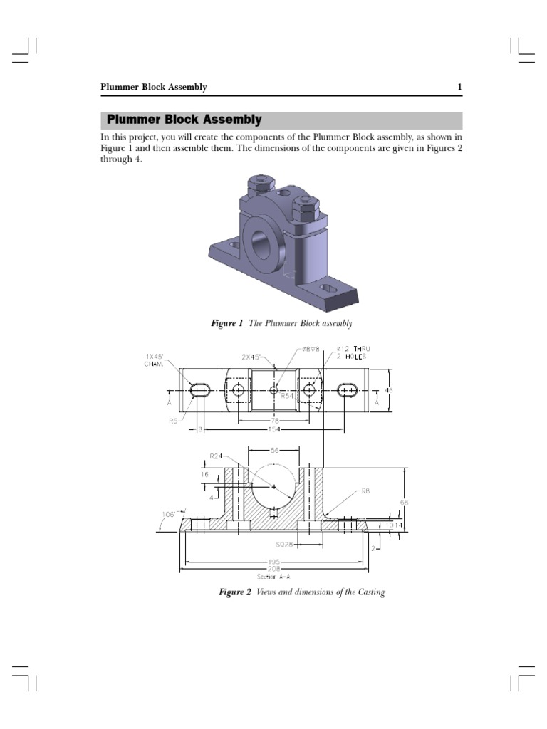 Plummer Block Assembly PDF | PDF | Tools | Mechanical Engineering