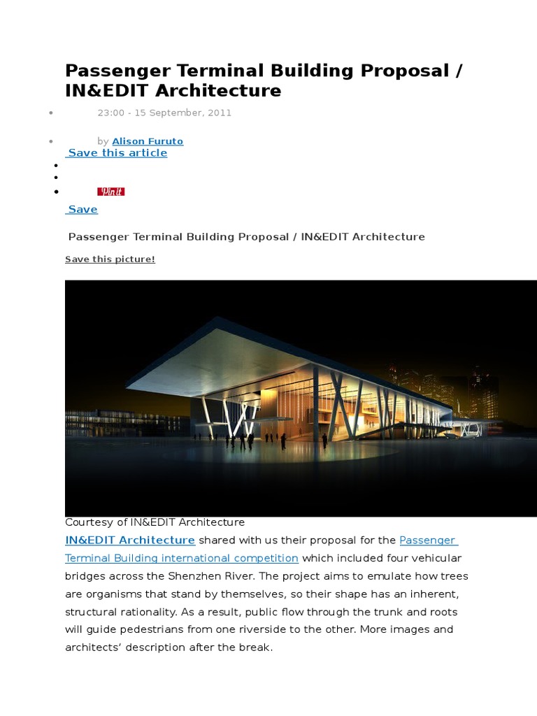 Innovative Passenger Terminal Proposal | PDF | Shenzhen | Wind Power