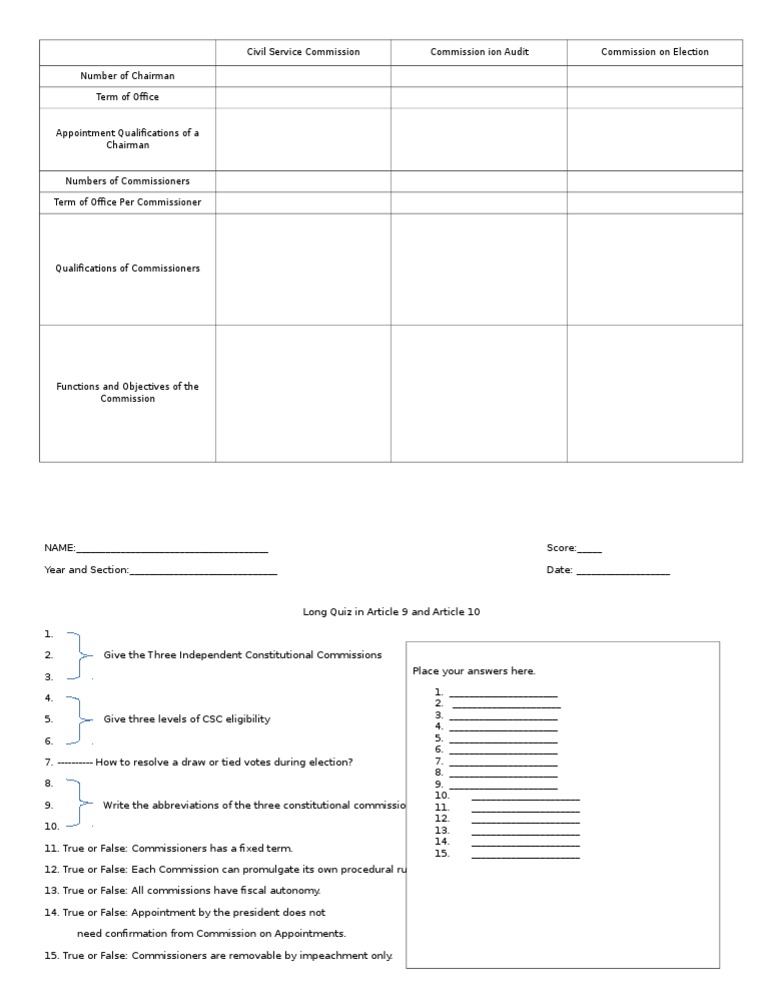 Article 9 Quiz | PDF