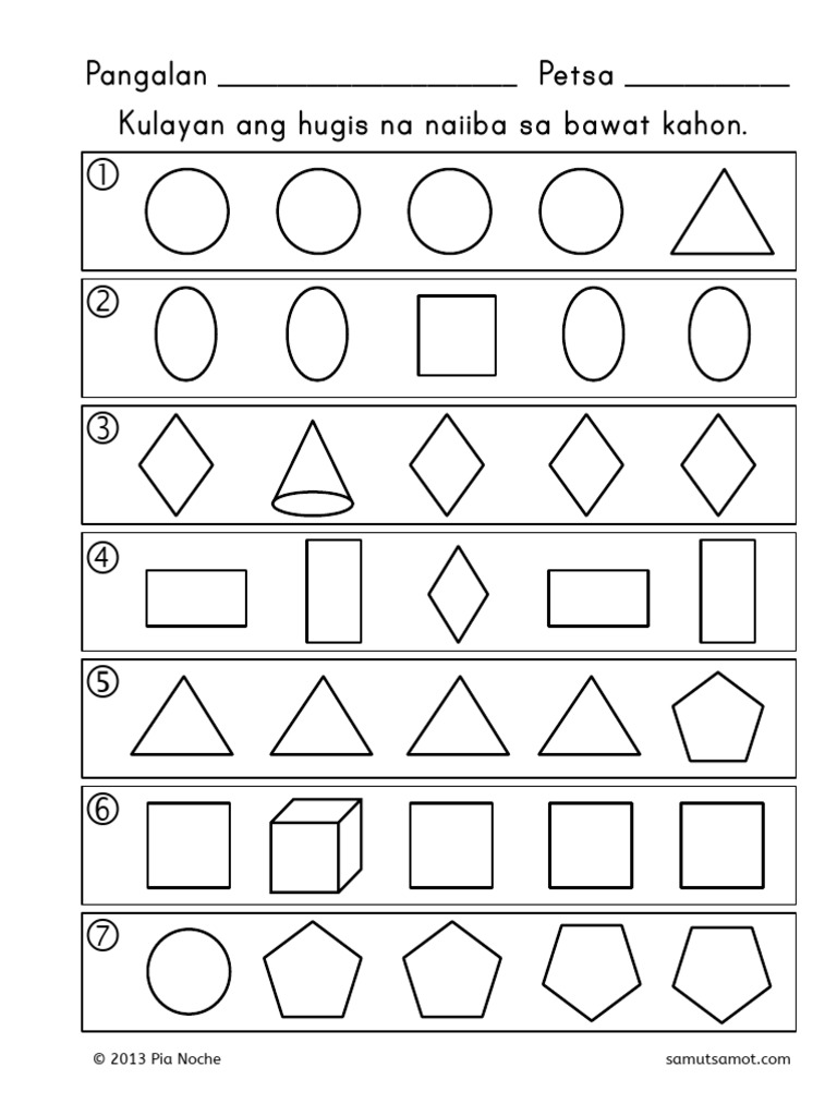 Bilugan Ang Naiiba Worksheets | PDF