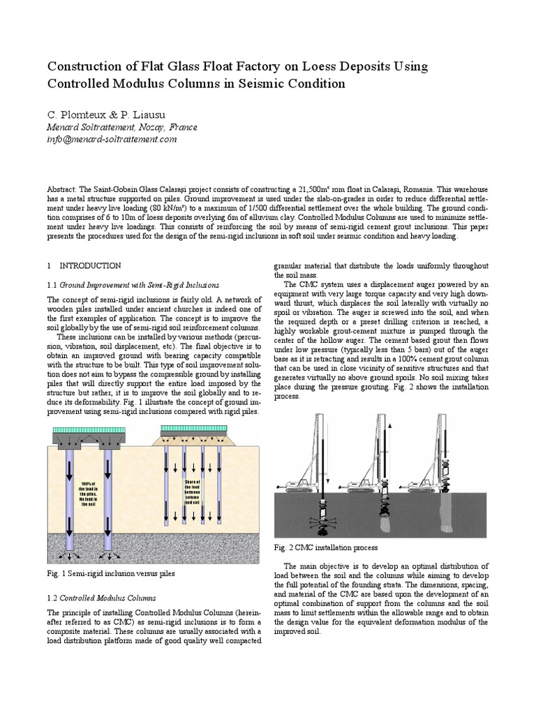 Controlled Modulus Column - C Plomteux & P Liausu | Bending | Deep ...