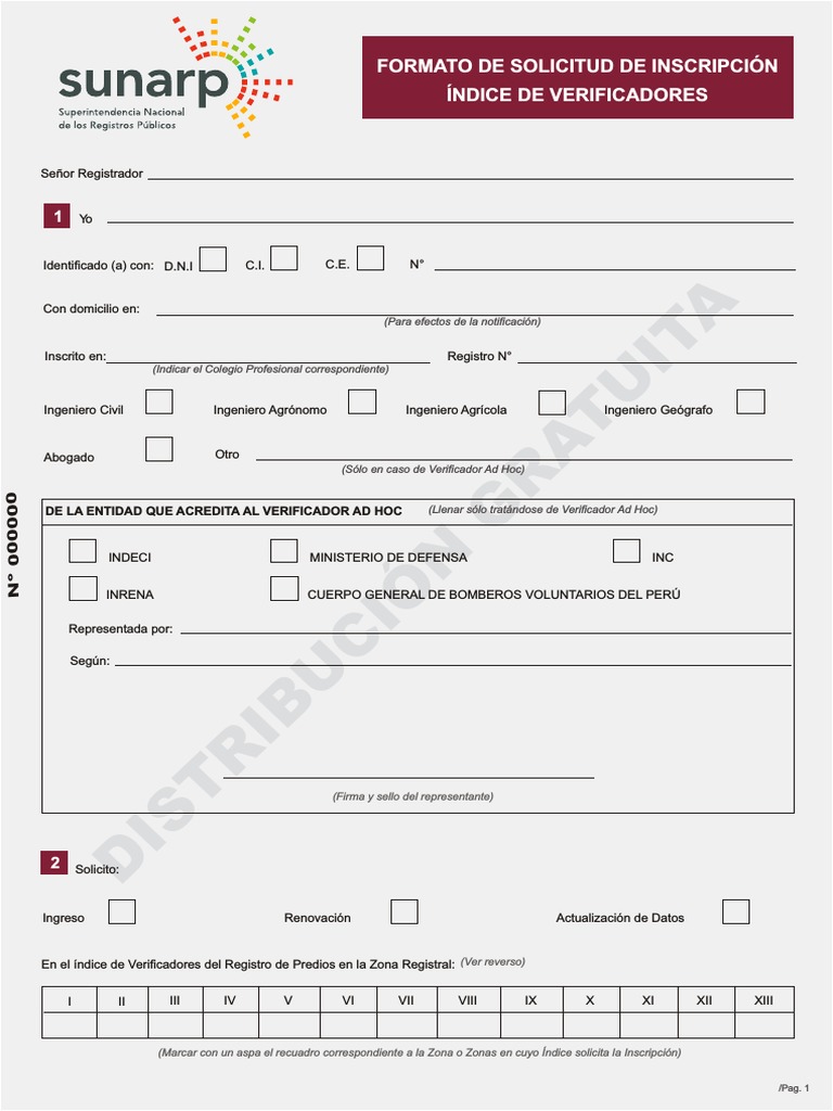 Formato Sunarp | PDF | Lima | Perú