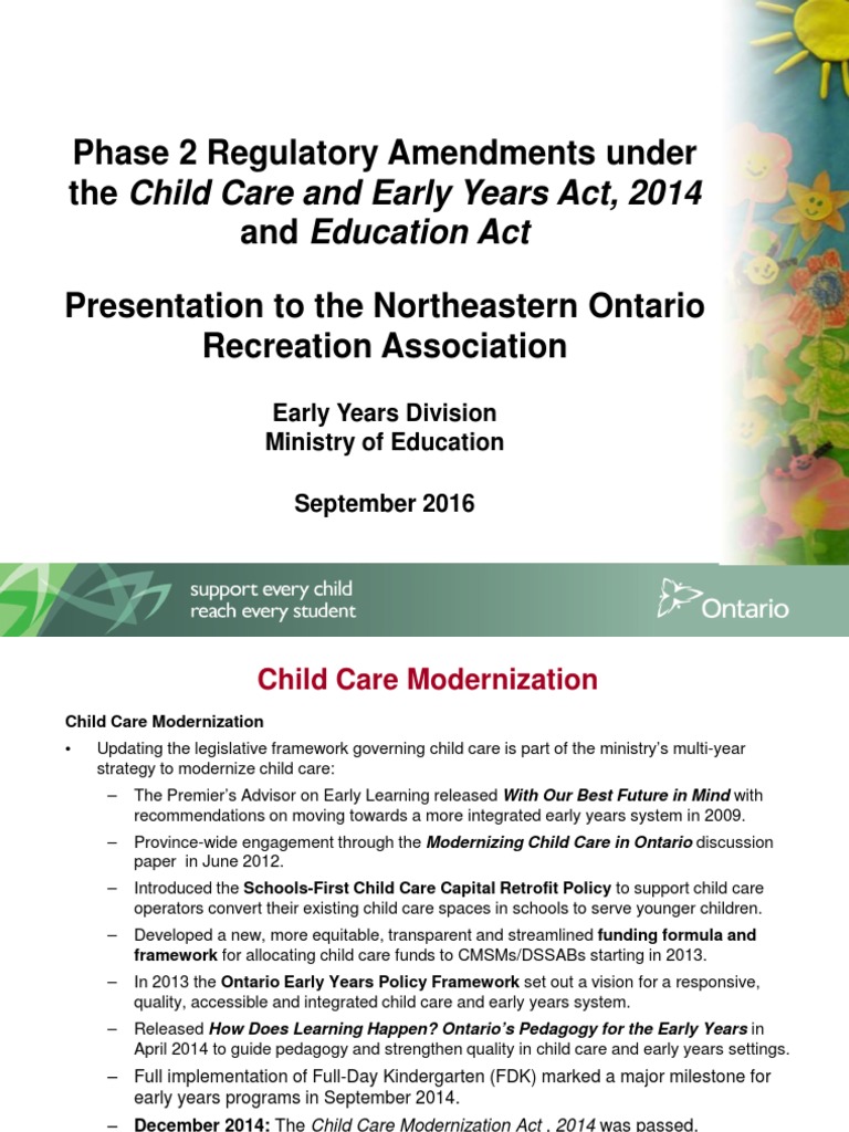Regs Cceya Ed Act | PDF | Child Care | Relationships