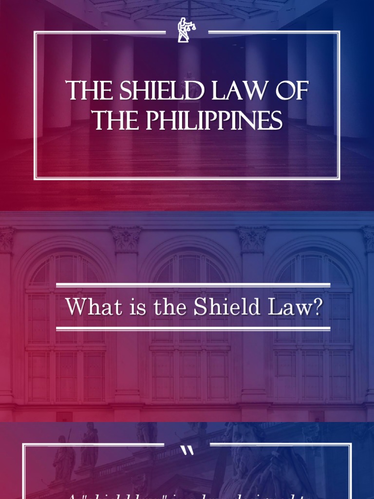 Final Comm 120 - Shield Law PDF | PDF | Government | Social Institutions