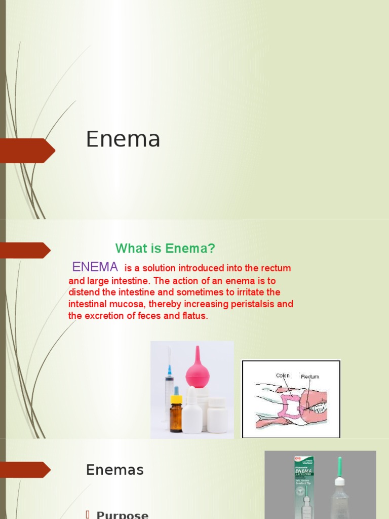 Enema | PDF | Large Intestine | Rectum