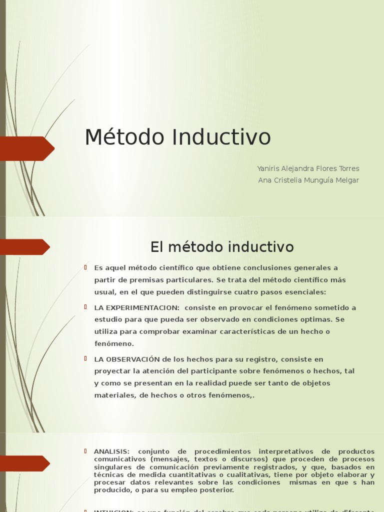 Método Inductivo | Método científico | Razón