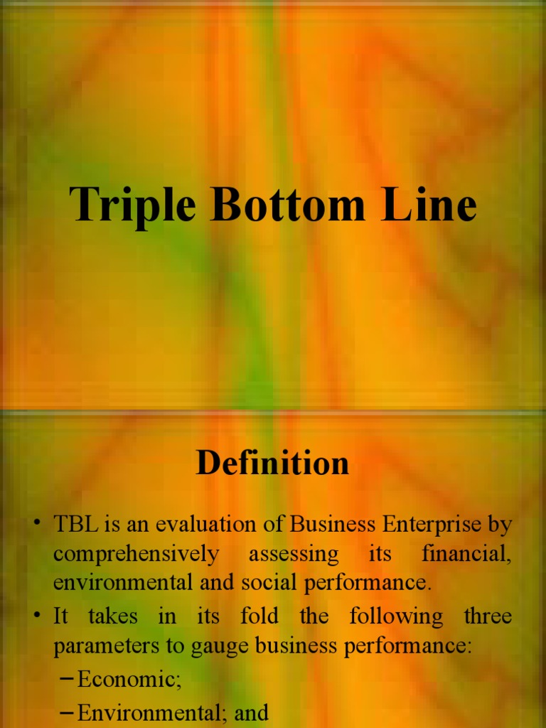 Triple Bottom Line | PDF