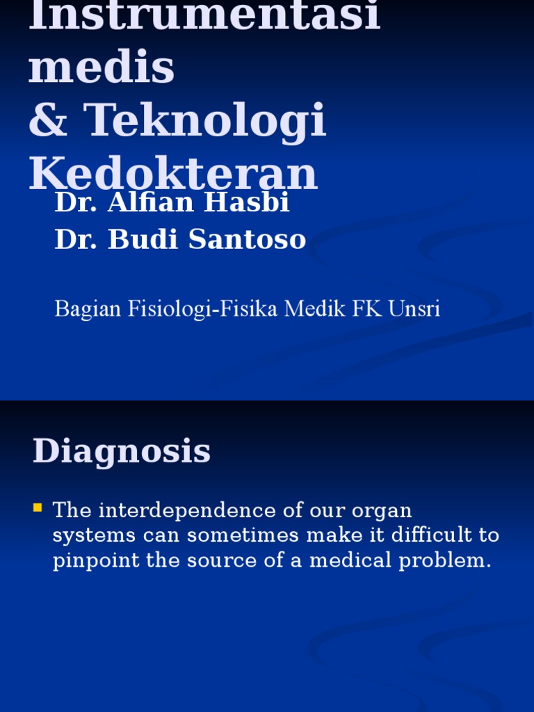 Instrumentasi Dan Teknologi Kedokteran | PDF | Medical Imaging ...