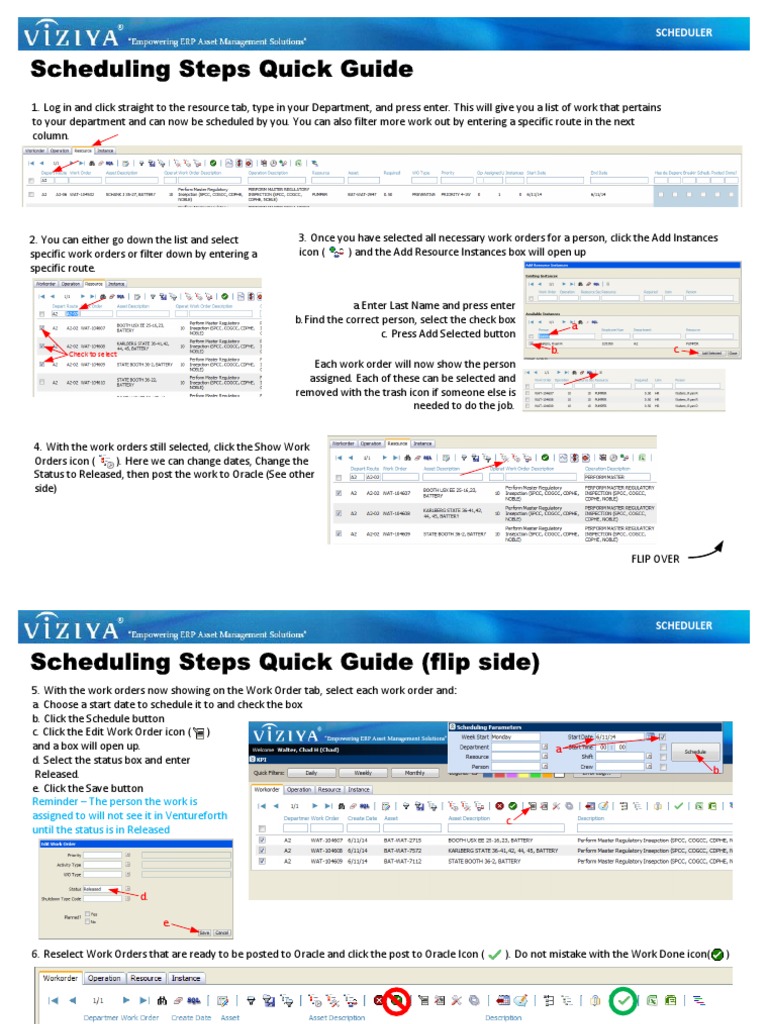 Viziya Scheduler Quick Guide | PDF | Areas Of Computer Science | Computing