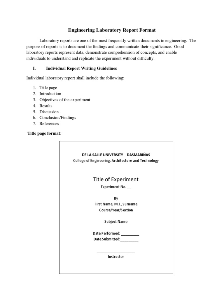 Laboratory Report Format and Grading Rubric | PDF | Experiment | Rubric ...