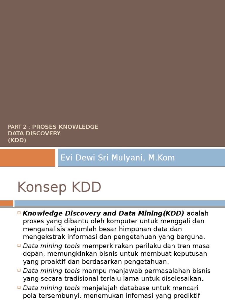 Part 2 - Proses KDD | PDF