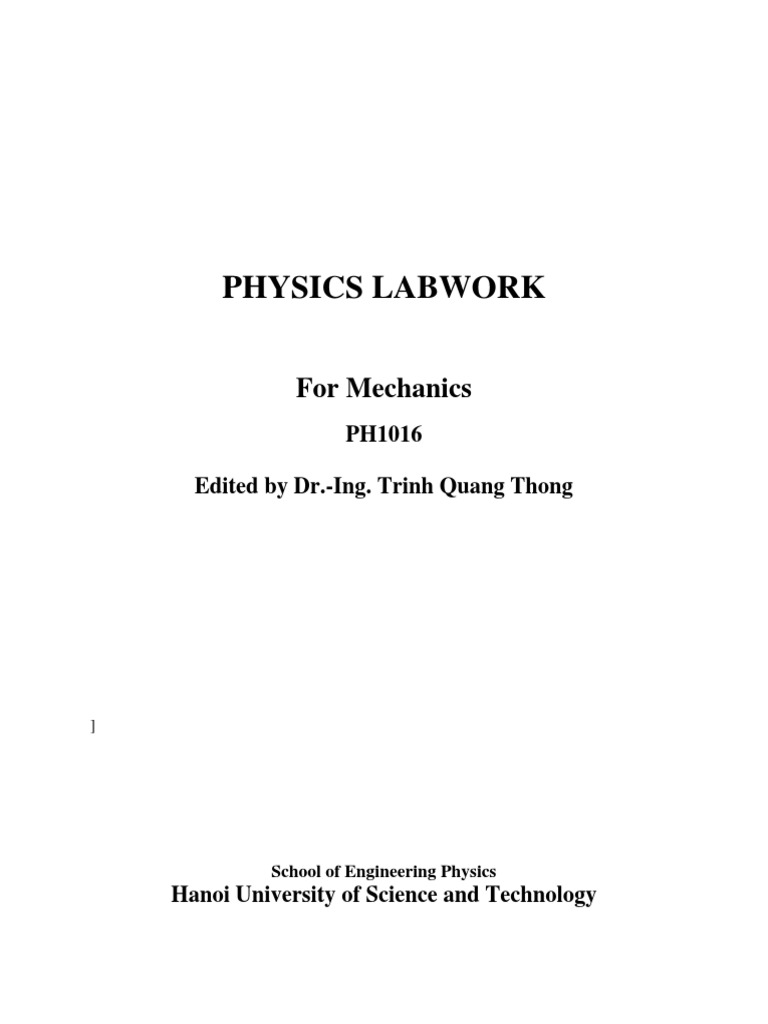 Physics Labwork: For Mechanics | PDF | Collision | Waves