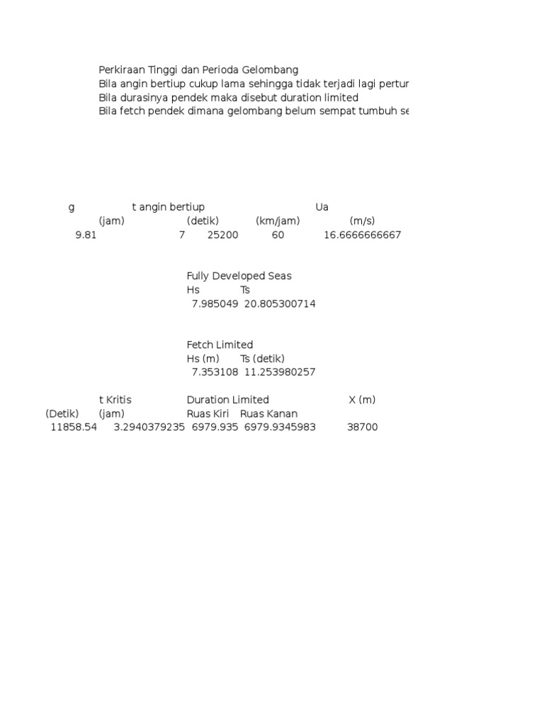 Perhitungan Hindcasting | PDF